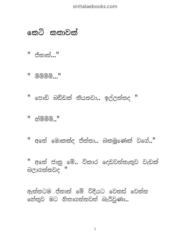 Keti Kathawak – Anjana | Sinhala Novels