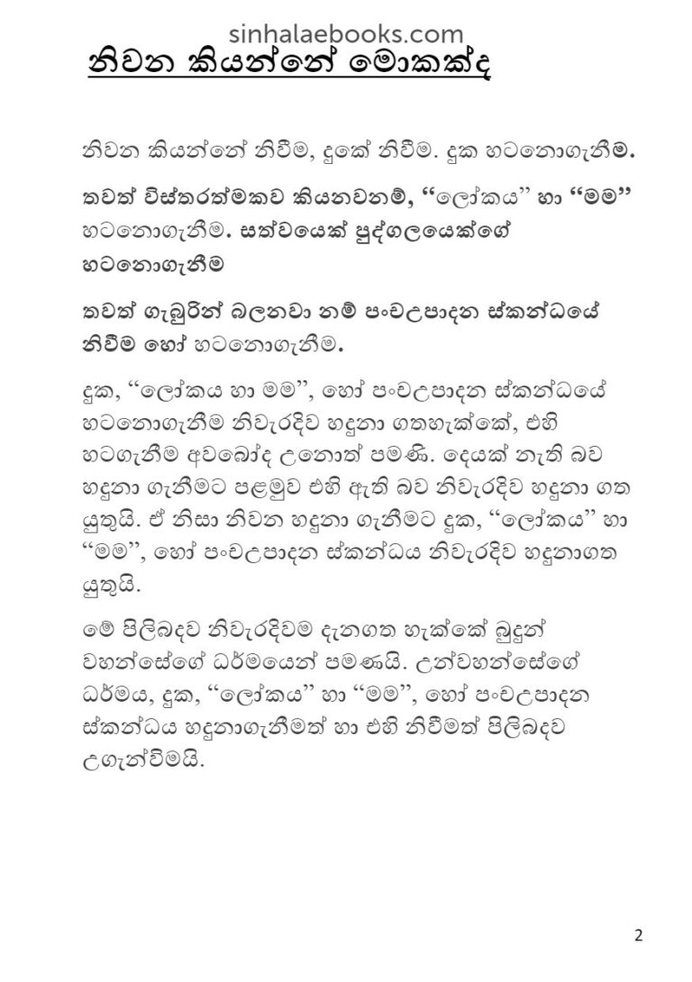 Niwana Kiyanne Mokakda ? – Chiranthi Surasinghe | Sinhala Novels