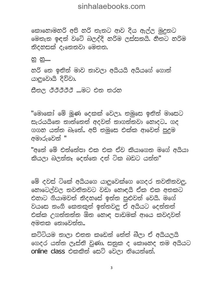 Ayemath Adaren – Malee | Sinhala Novels